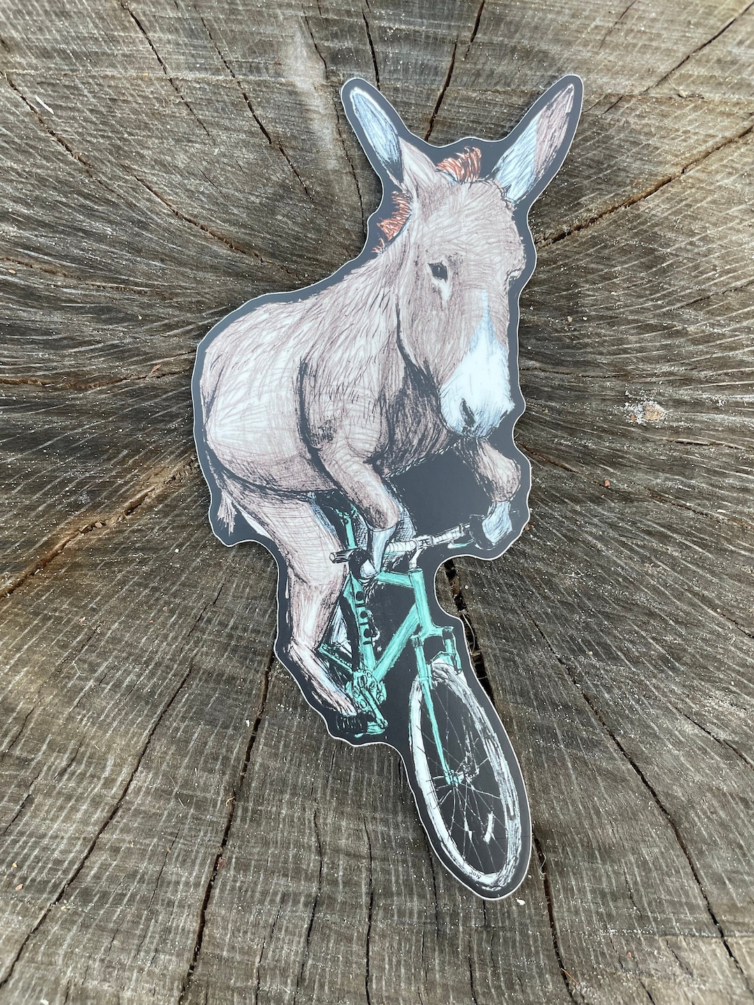 Donkey Sticker - Donkey Vinyl Sticker for Laptops, Cars, Water Bottles ...