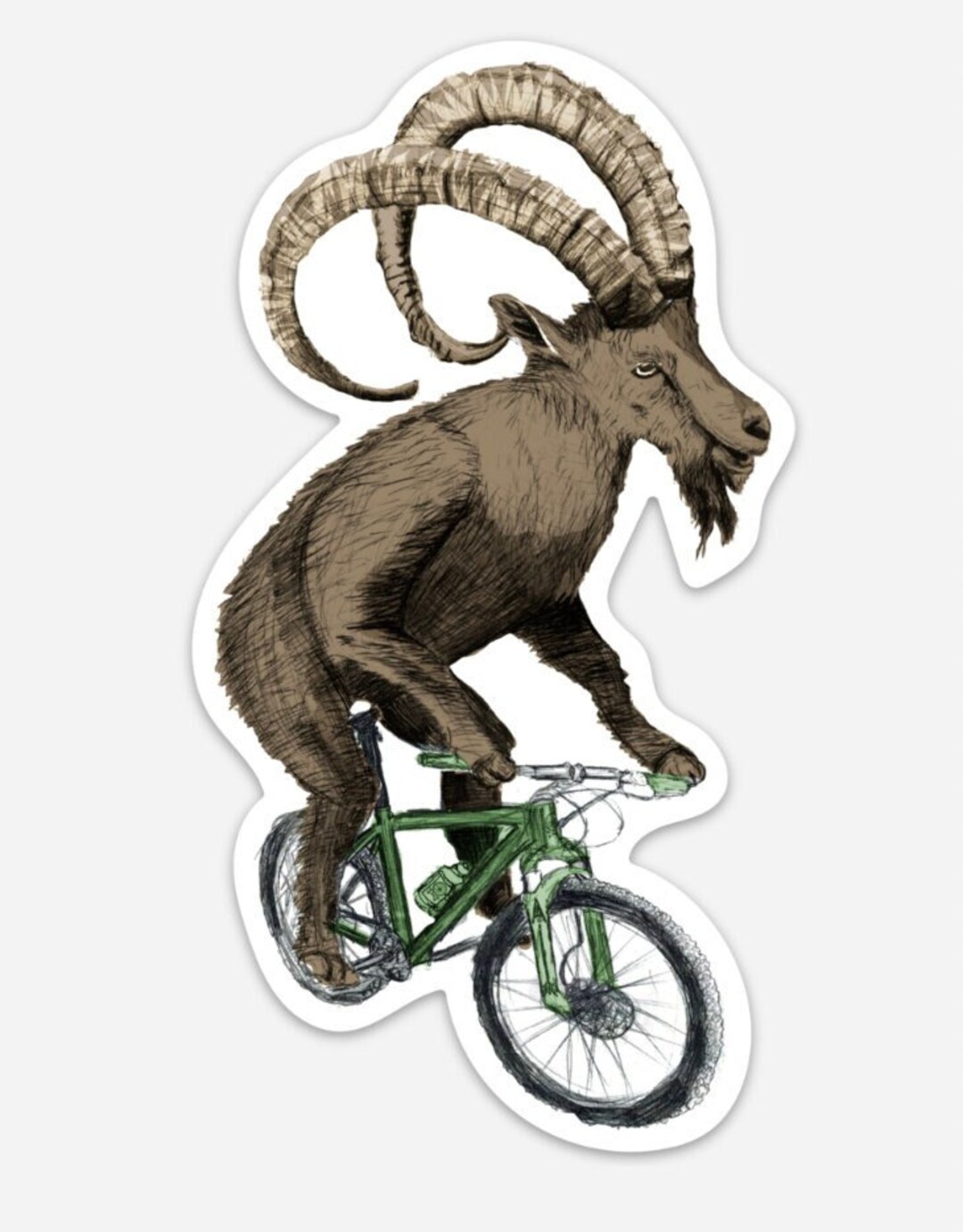 Goat Sticker - Goat Vinyl Vinyl Sticker for Laptops, Cars, Water ...