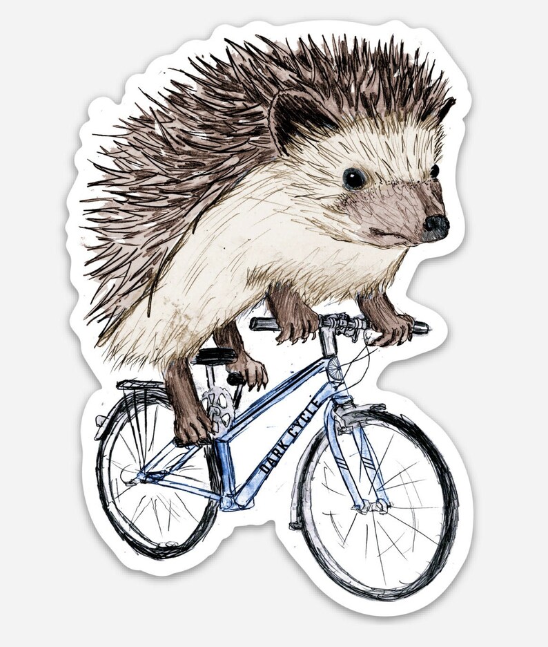 Hedgehog Sticker Hedgehog Vinyl Sticker for Laptops Cars - Etsy