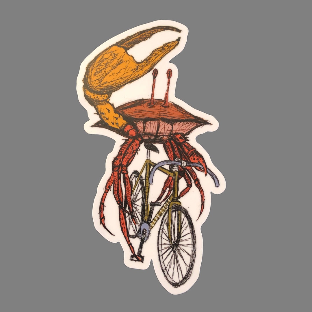 Crab Sticker - Crab Vinyl Sticker for Laptops, Cars, Water Bottles ...