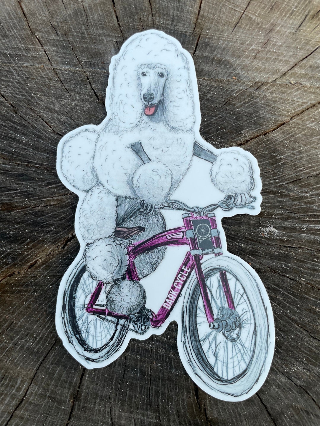 Poodle Sticker - Poodle Vinyl Sticker for Laptops, Cars, Water Bottles ...
