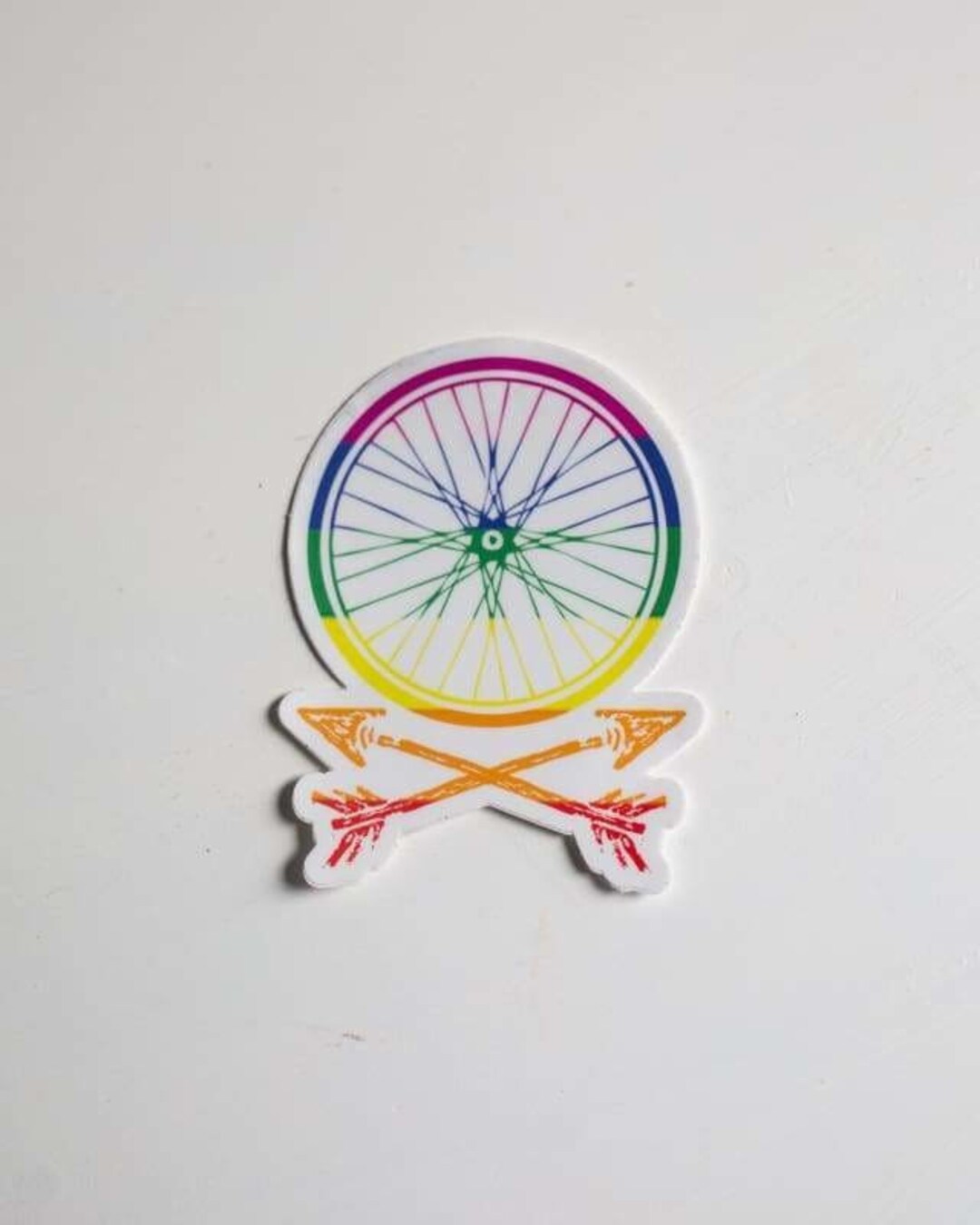 Wheel and Arrow Sticker -vinyl Sticker for Laptops, Cars, Water Bottles ...