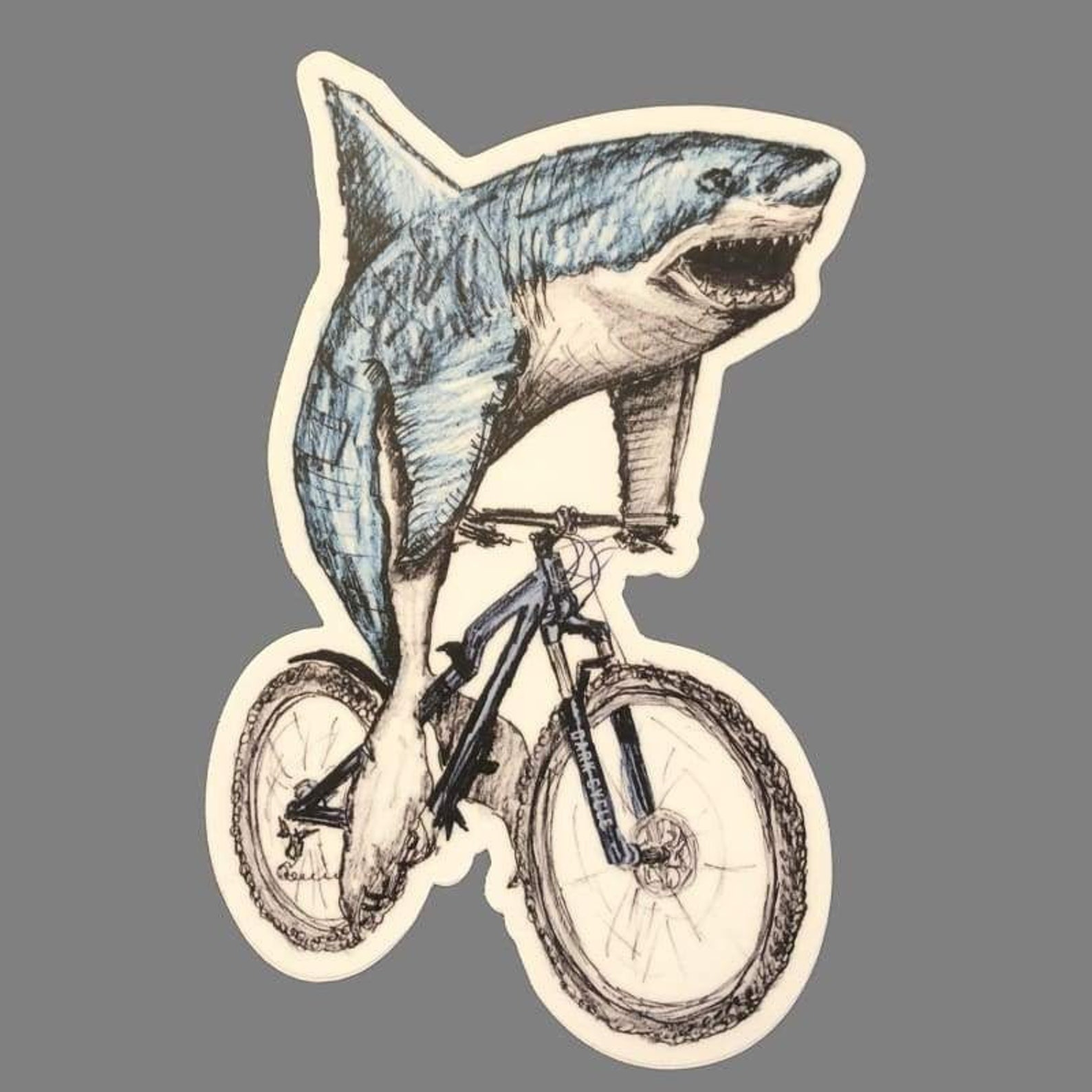 Great White Sticker - Great White Vinyl Sticker for Laptops, Cars ...