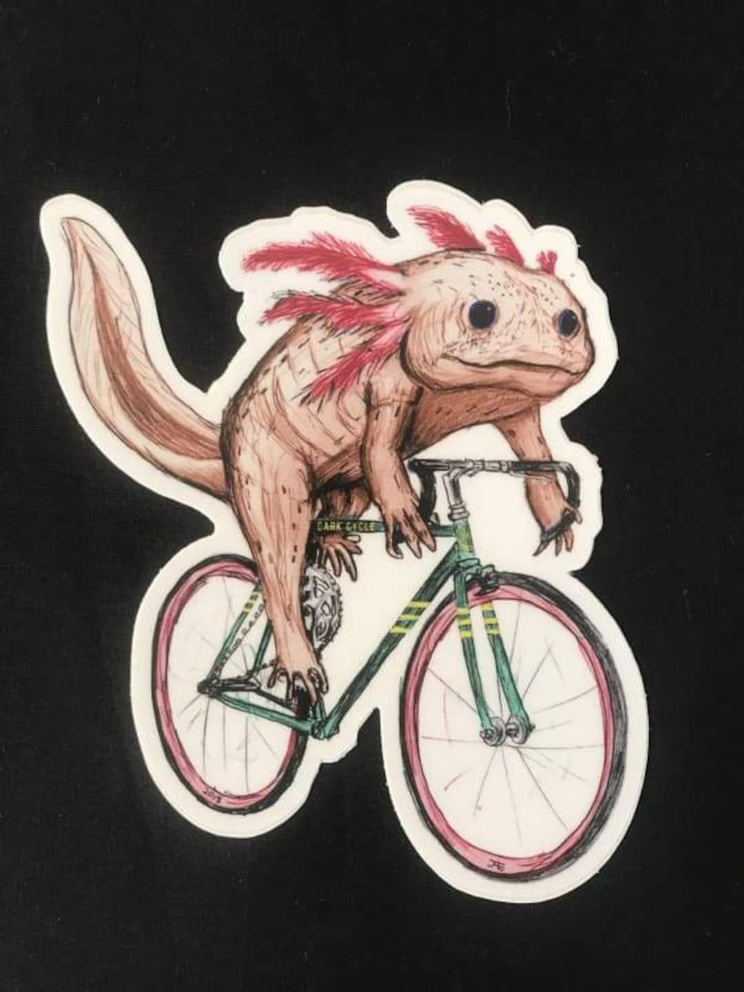 Axolotl Sticker - Axolotl Vinyl Vinyl Sticker for Laptops, Cars, Water ...