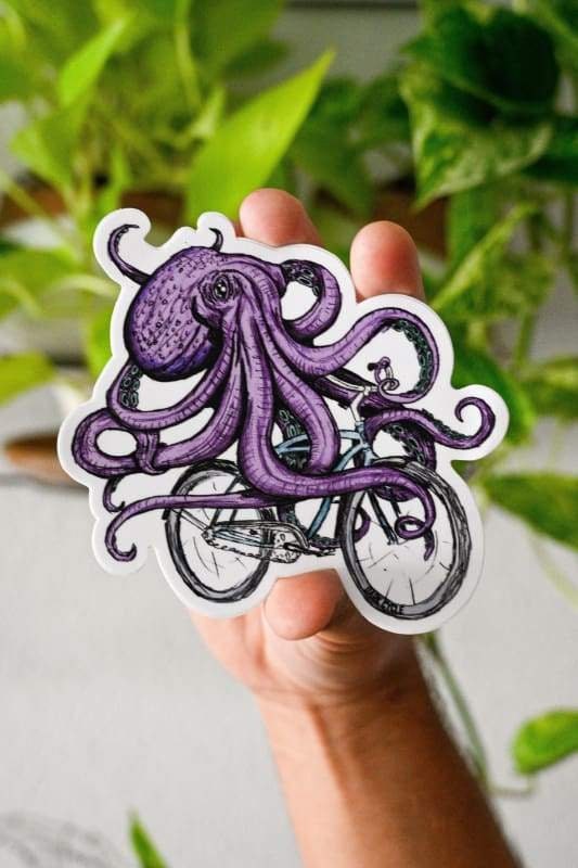 Octopus Sticker Octopus Vinyl Sticker for Laptops Cars - Etsy