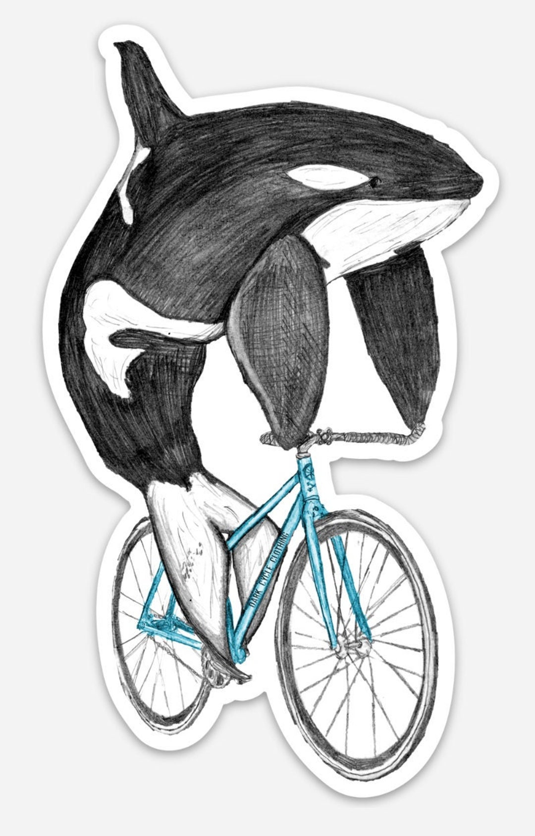 Orca Sticker - Orca Vinyl Sticker for Laptops, Cars, Water Bottles ...