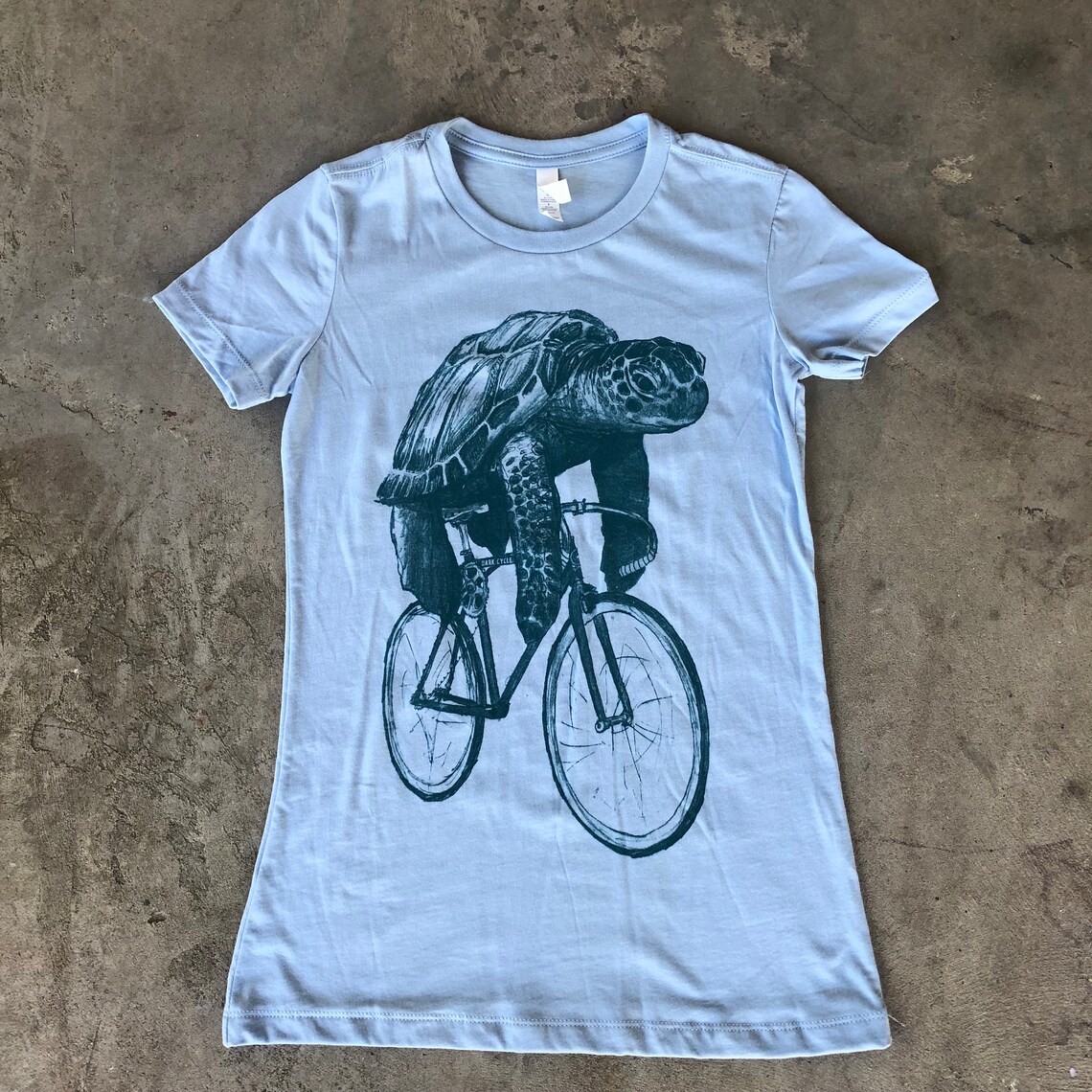 Sea Turtle Shirt Sea Turtle Riding A Bicycle Gift for Sea - Etsy