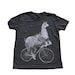 Llama Shirt - Llama Riding A Bicycle - Screen Printed Kids Shirt for ...