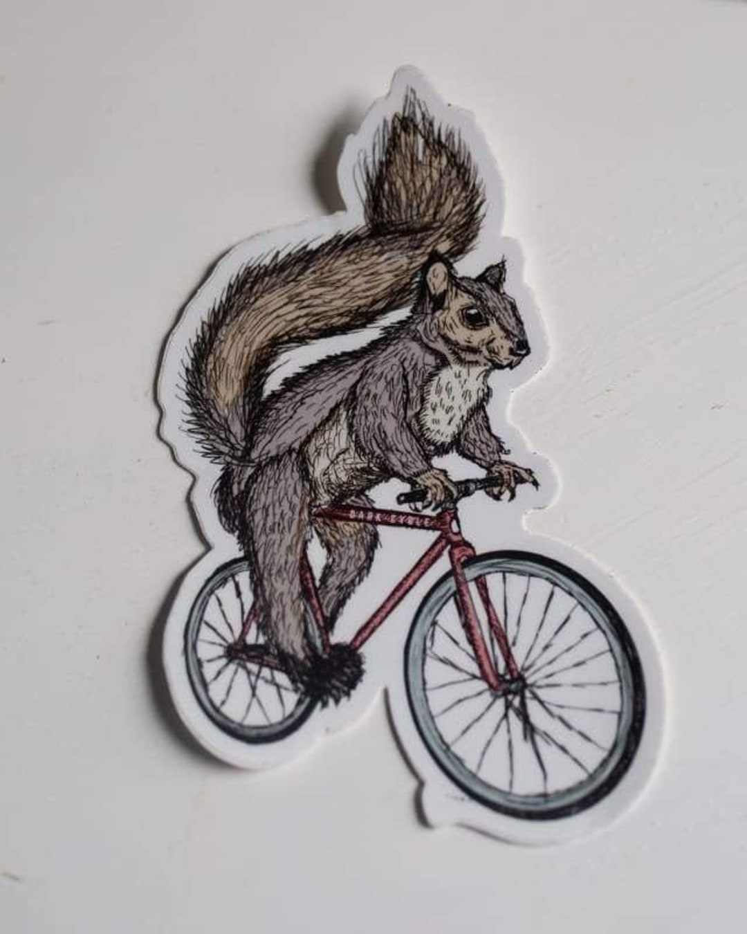 Squirrel Sticker - Squirrel Vinyl Sticker for Laptops, Cars, Water ...