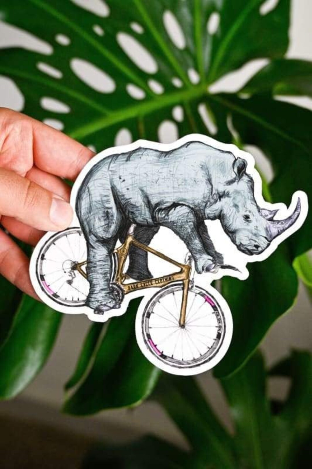 Rhino Sticker - Rhino Vinyl Sticker for Laptops, Cars, Water Bottles ...