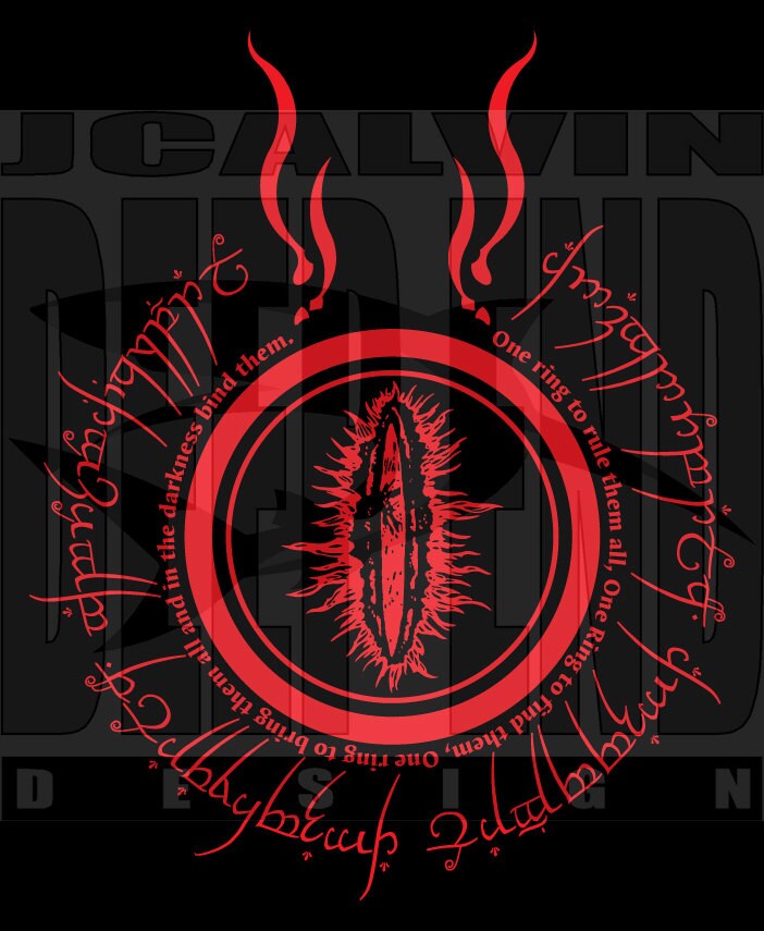 Ring Inscription T-shirt ONE RING the Lord of the Rings the - Etsy