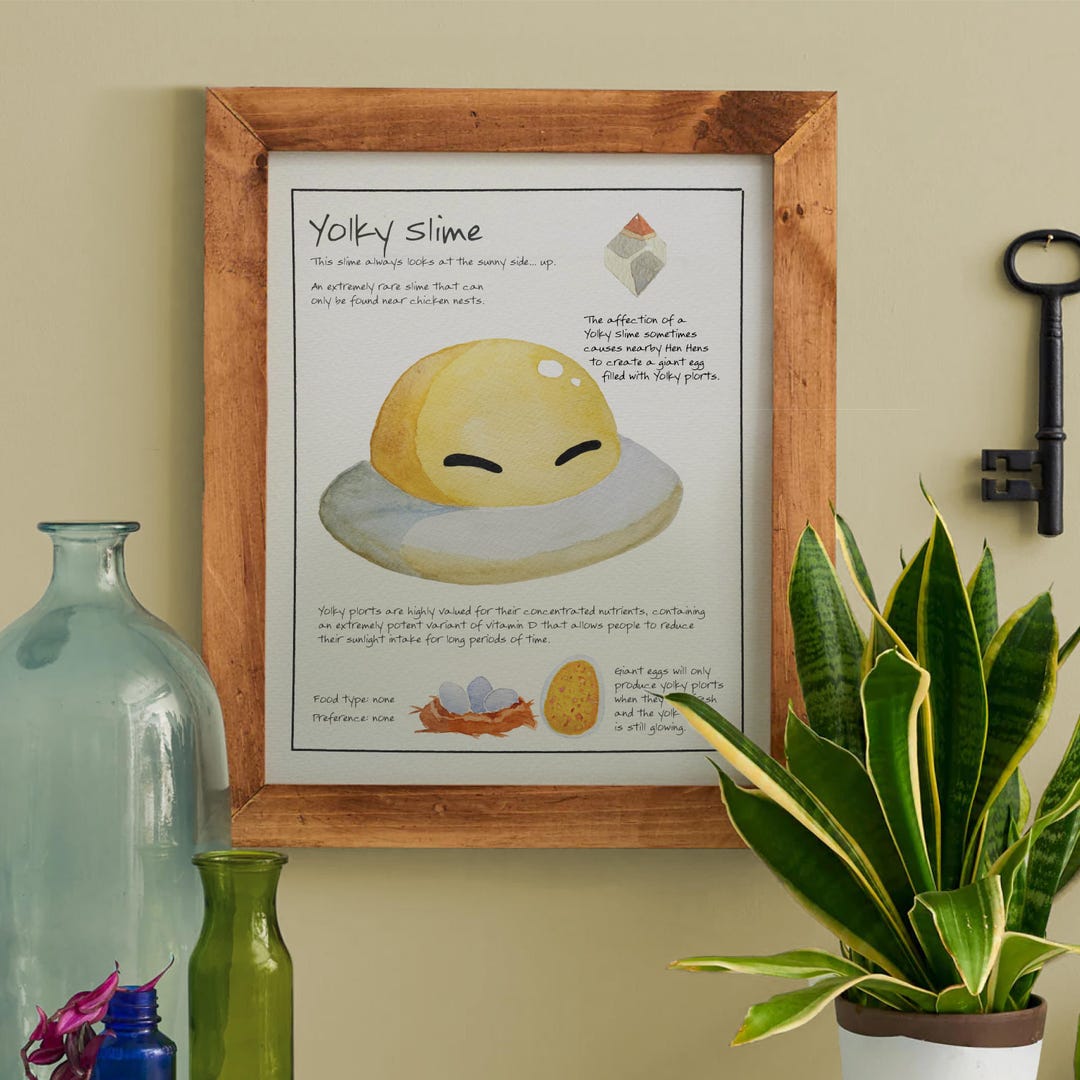 Watercolor Study: Yolky Slime - Etsy