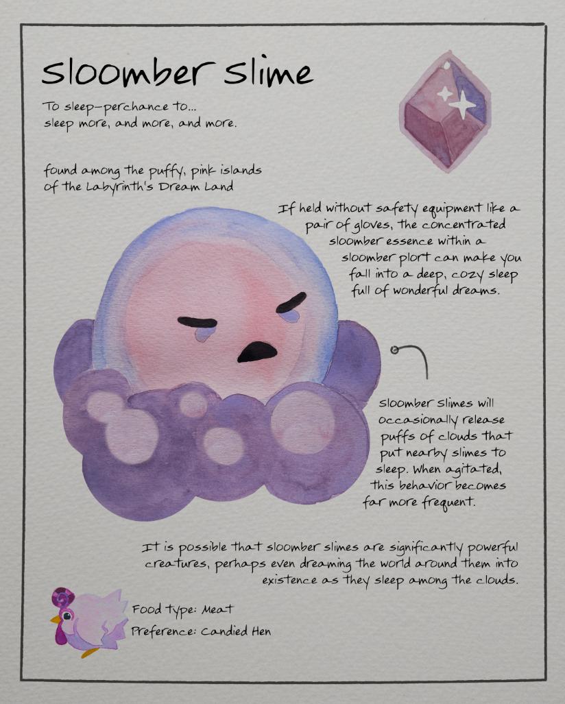 Watercolor Study: Sloomber Slime - Etsy