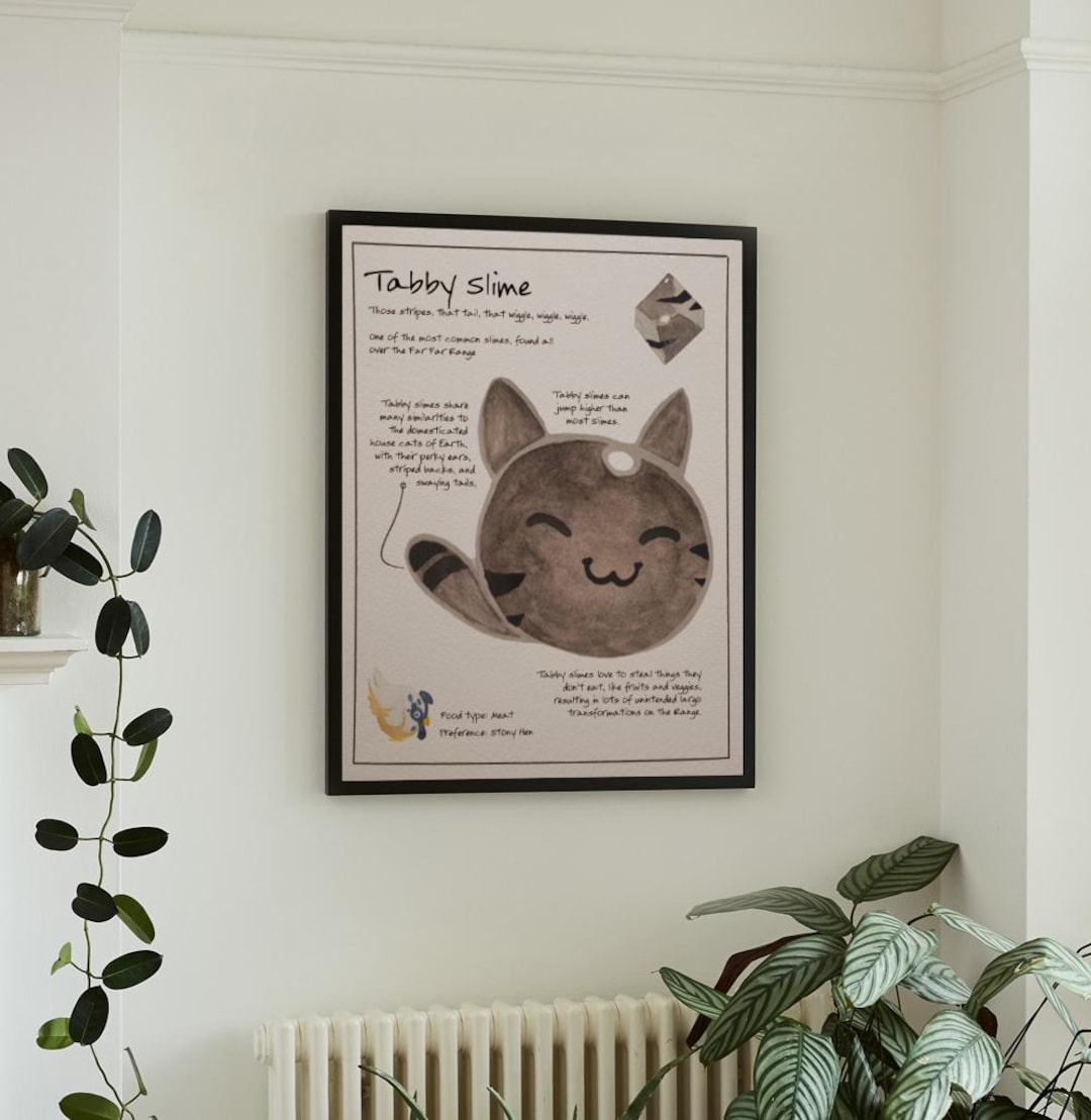 Watercolor Study: Tabby Slime - Etsy