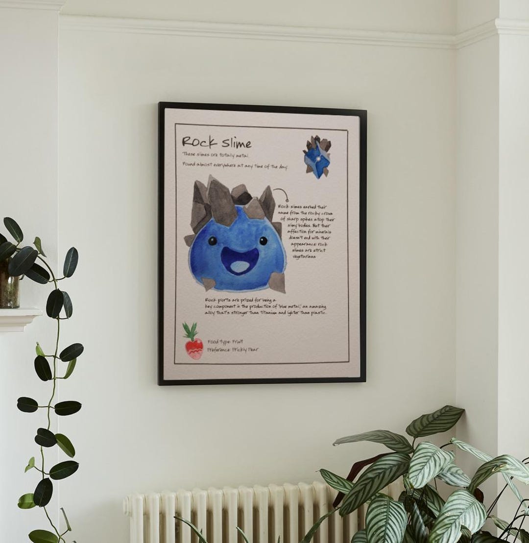 Watercolor Study: Rock Slime - Etsy