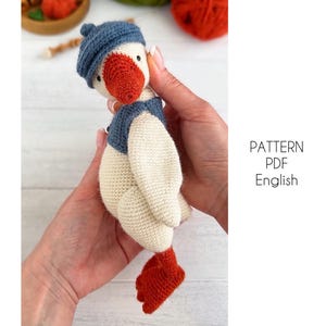 Goose Crochet Pattern, Amigurumi Goose With Cap and Vest Pattern, PDF ...