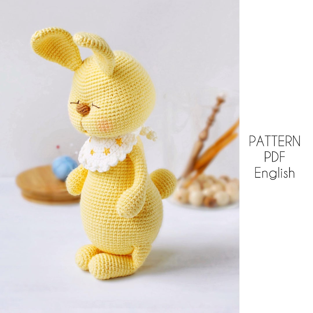 Bunny Crochet Pattern, Crochet Sleeping Bunny With a Bib, Amigurumi ...