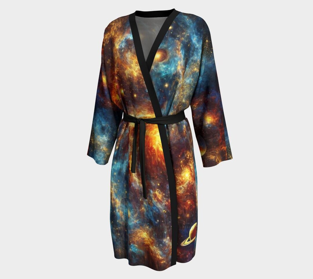 Galaxy Peignoir Robe, Cosmos Kimono Robe, Interstellar Robe, Galaxy Art ...