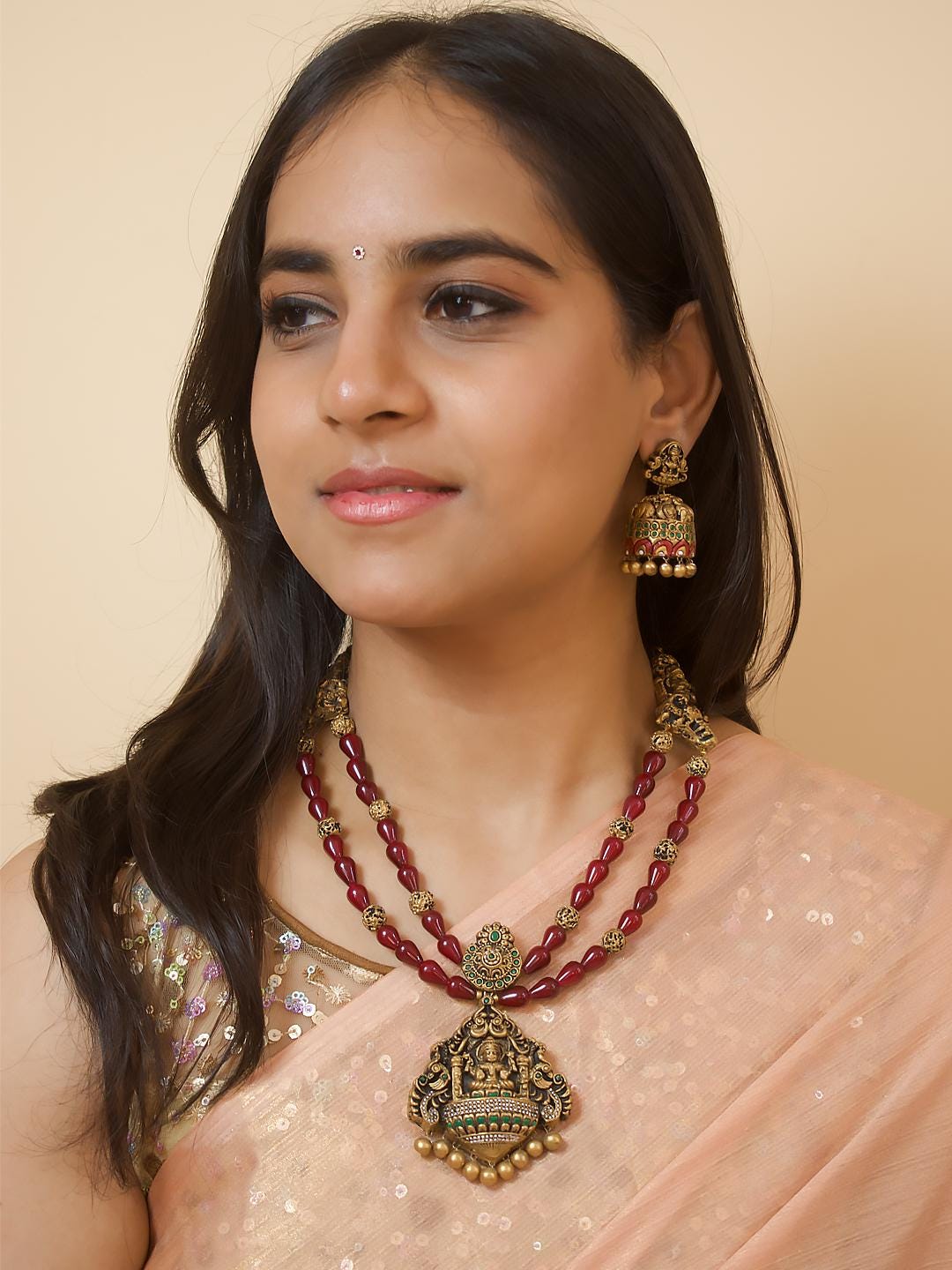 Lakshmi Design Handmade Terracotta Jewellery Set - Etsy