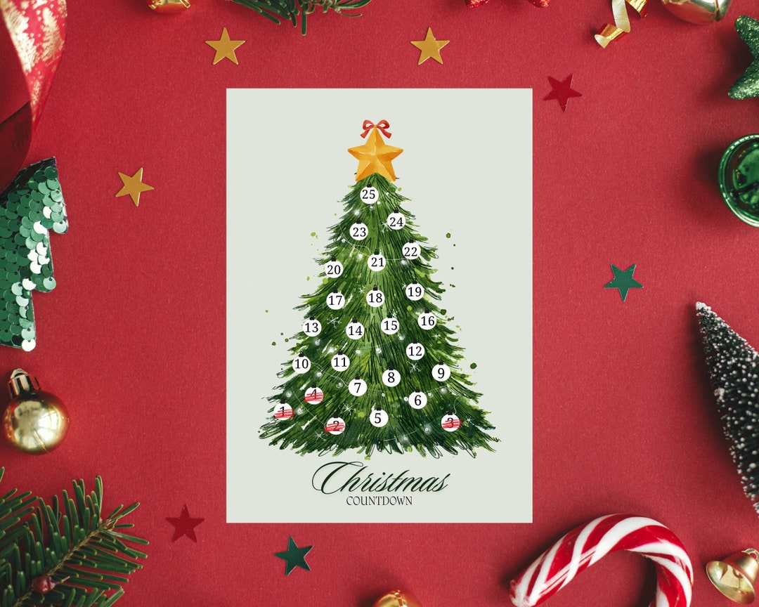 Christmas Countdown Journal Page PRINTABLE Printable Planner Page A4 ...