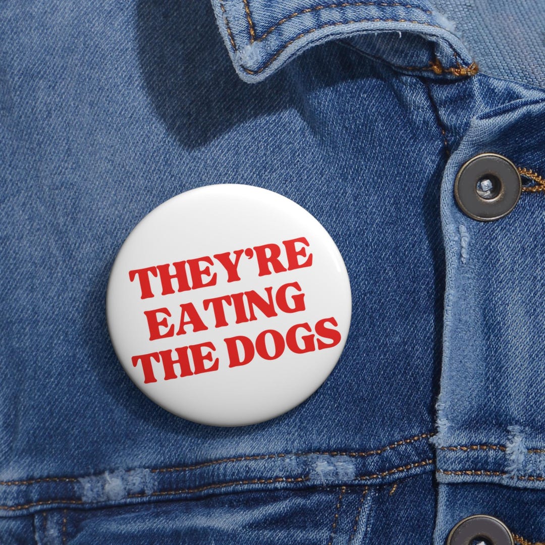 Kamala Harris Brat Pro-kamala Voting Button Harris Debate Eating Pets ...