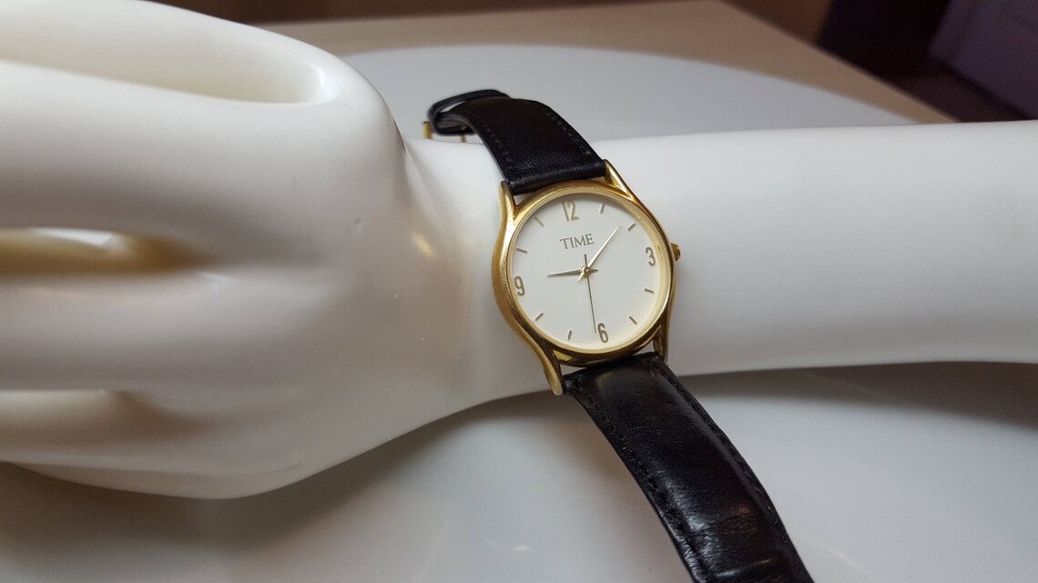 Time Wrist Watch for Men Genuine Classic Leather Band New York | Etsy