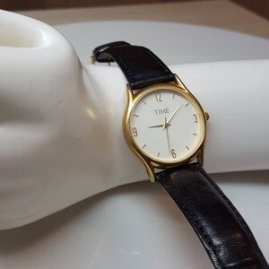 Time Wrist Watch for Men Genuine Classic Leather Band New York ...