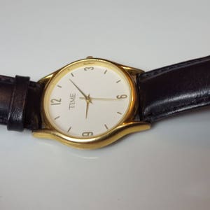 Time Wrist Watch for Men Genuine Classic Leather Band New York ...