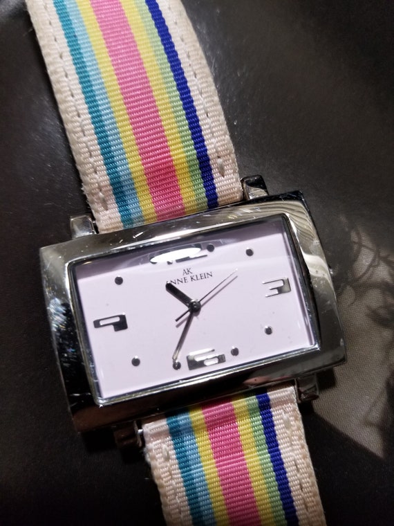 Wide Face Watch Late 1980's Anne Klein Ladies Watch B… - Gem