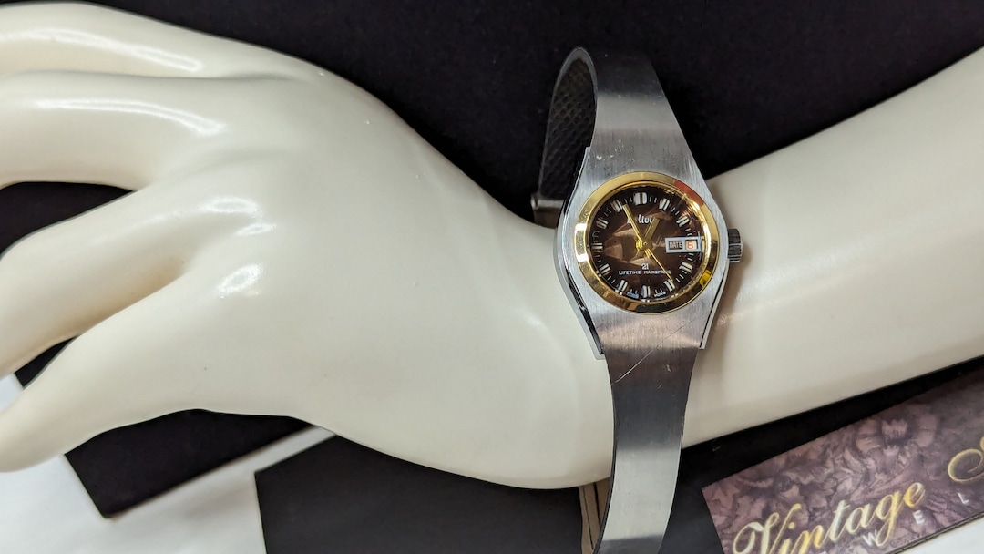 Antique Wind up Bolivia Watch Ladies Cuff Bracelet and is Working a ...