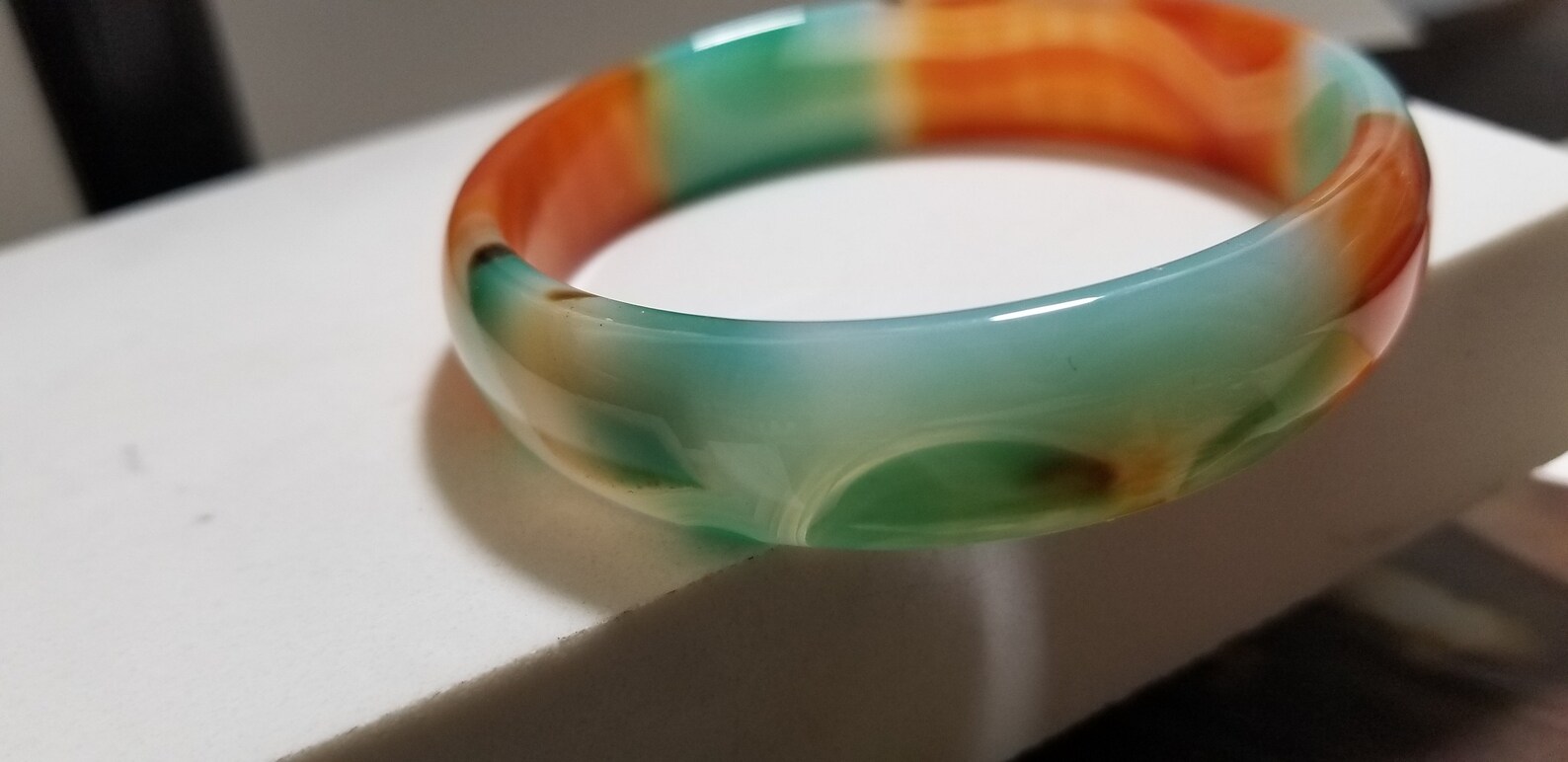 Vintage Green and Orange Bracelet Jade Jadeite Medium Size Wrist - Etsy
