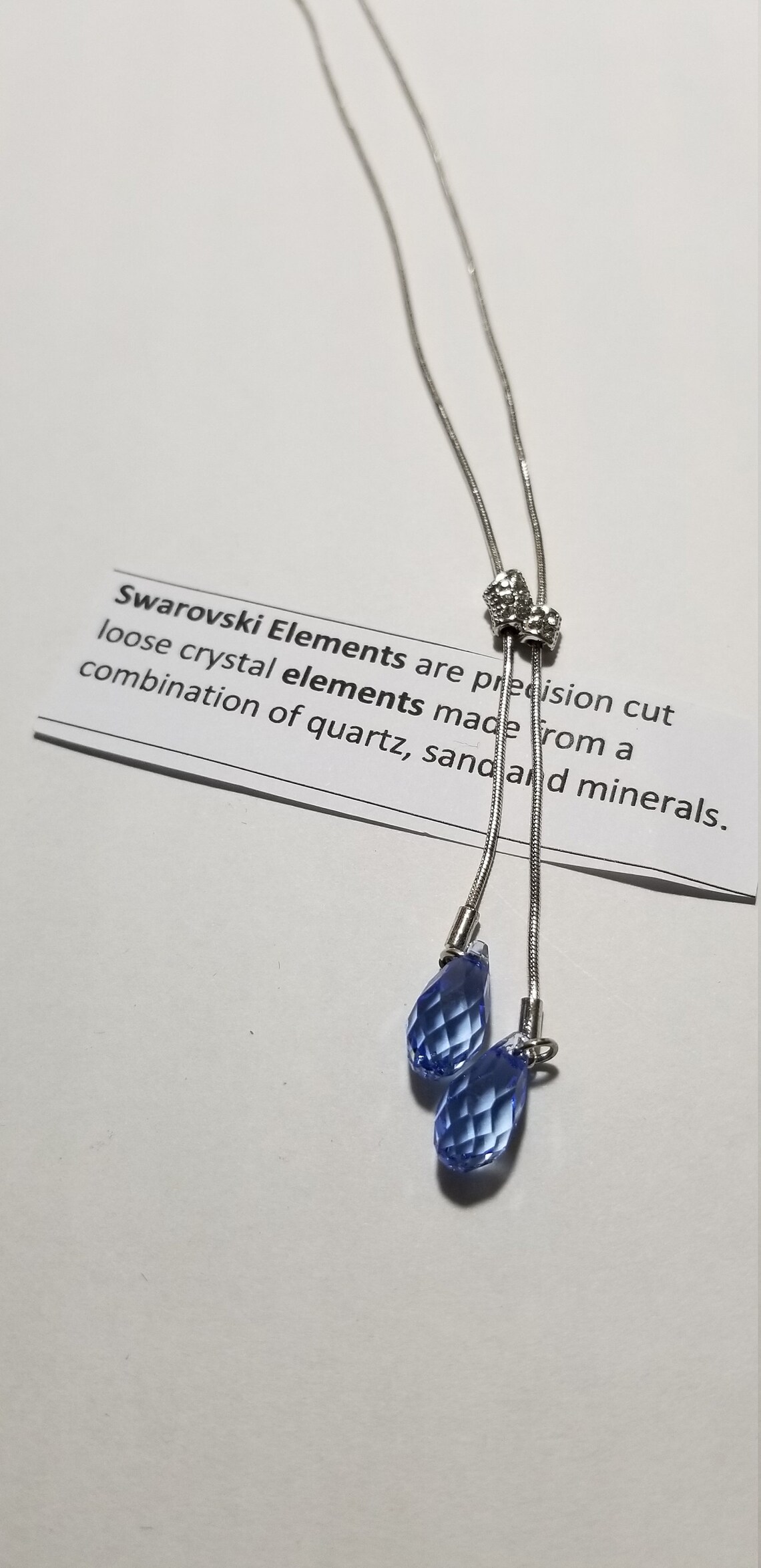 Lariat Art Decor Revival Blue NECKLACE Vintage 18 - Etsy