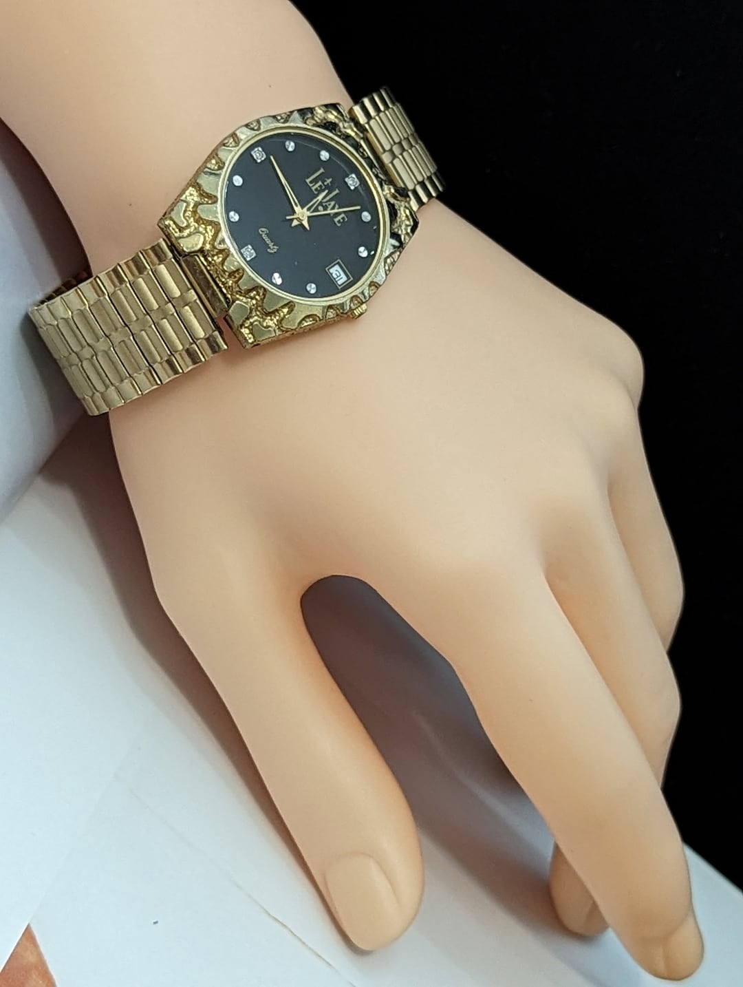 Le Jaye Swiss Watch for Men Unisex Vintage Gold Plate in Working ...