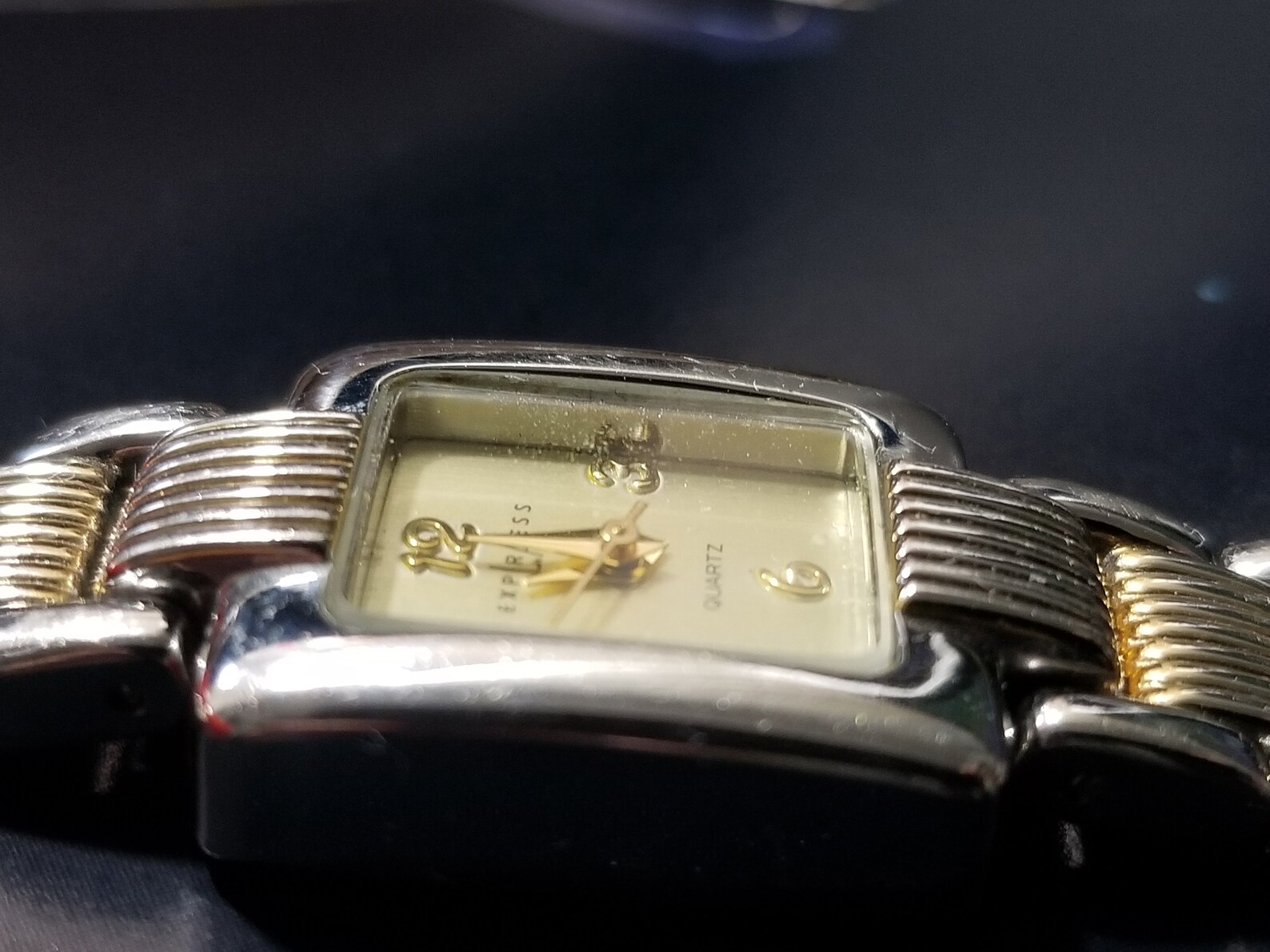 Two Tone Women Wrist Vintage LA Express Quartz Watch Bracelet | Etsy