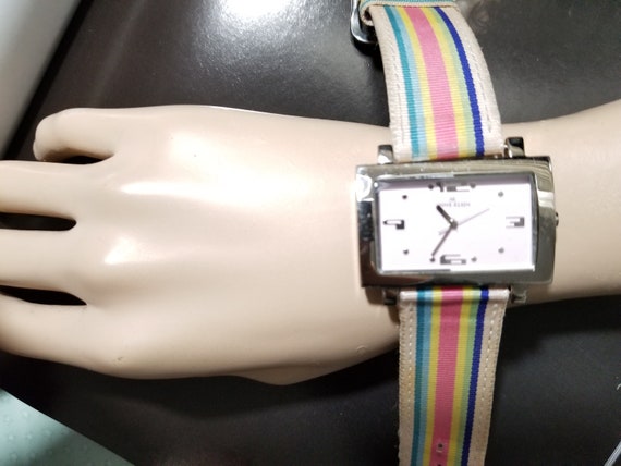 Wide Face Watch Late 1980's Anne Klein Ladies Watch B… - Gem