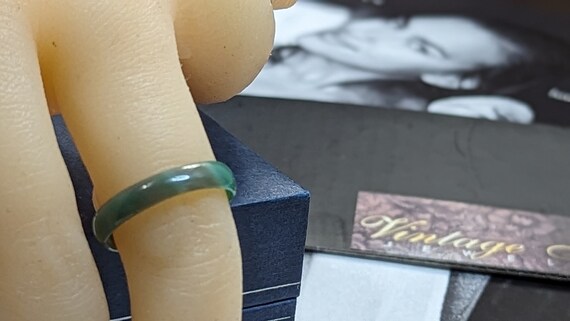 Rare Elegant Green Jade Ring Natural Nephrite Gemston… - Gem