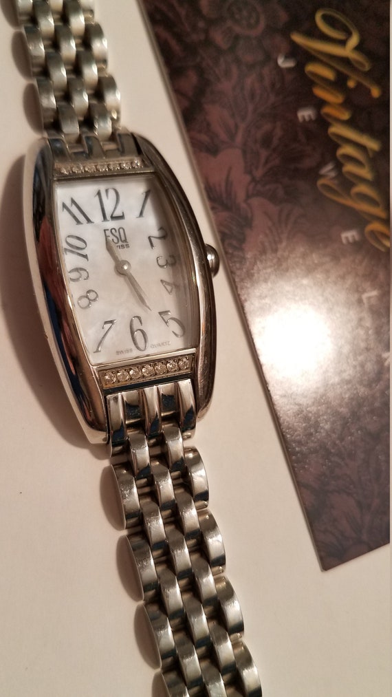 MOVADO Esq SWISS Ladies Watch Cuff Bracelet Diamonds And Hong Kong ...