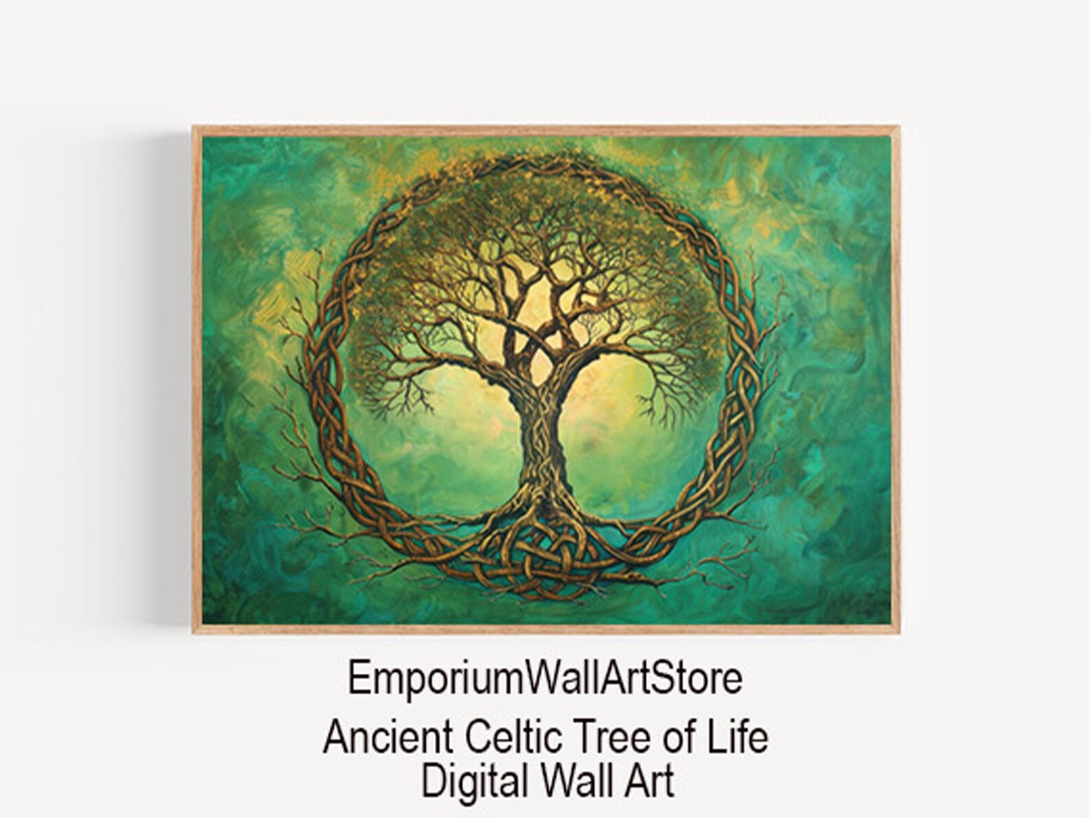 Ancient Celtic Tree of Life Symbol Wall Art, Tree of Life Painting ...