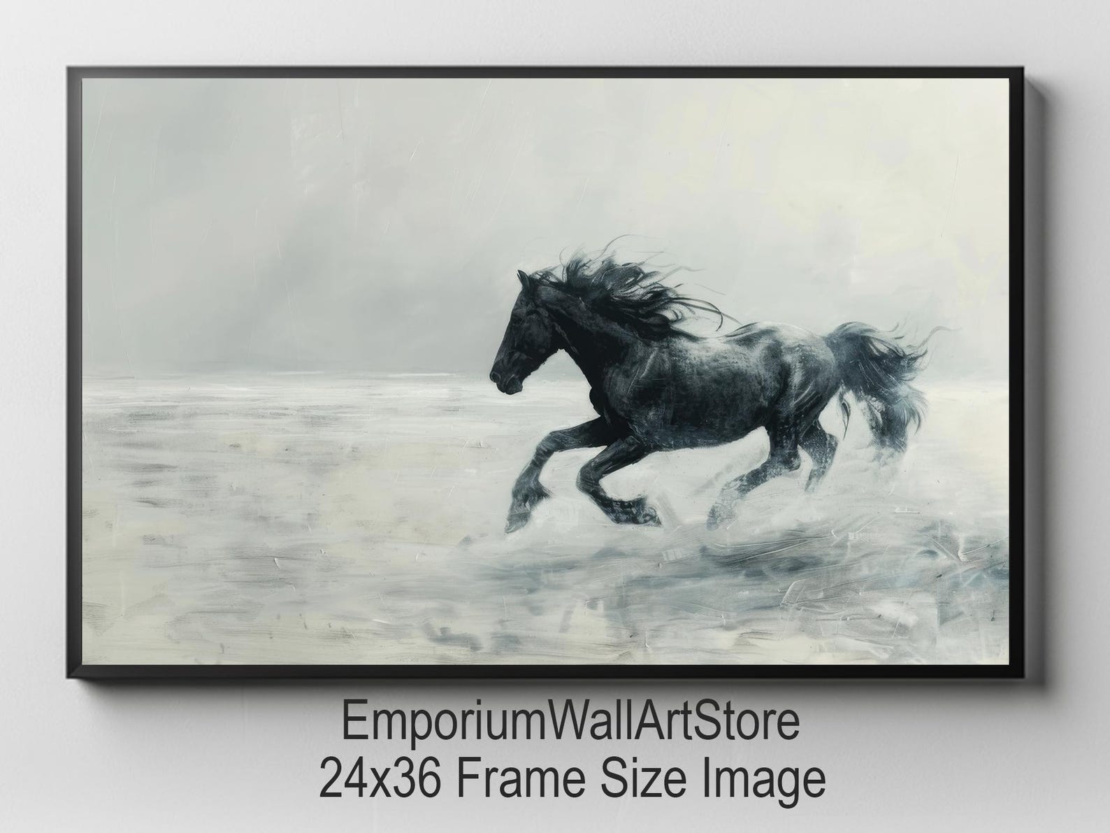 Galloping Horse Printable Wall Art Painting, Digital Downloadable Wall ...