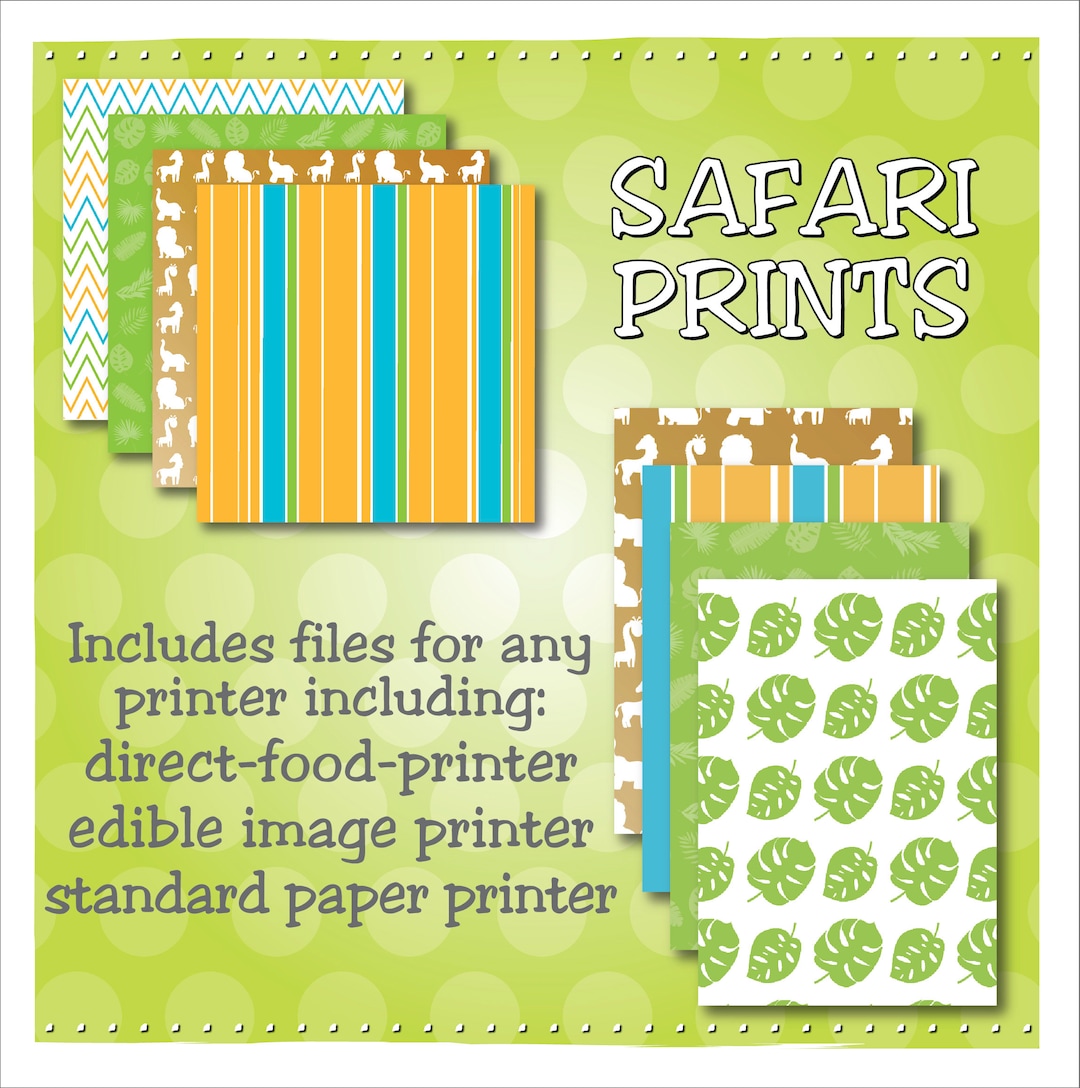 DIGITAL Background Safari Prints Instant Download Printable PNG JPEG ...
