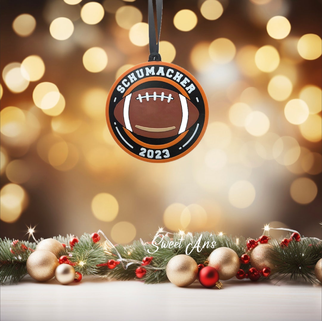 Football Personalized 3D Printed Ornament - Etsy