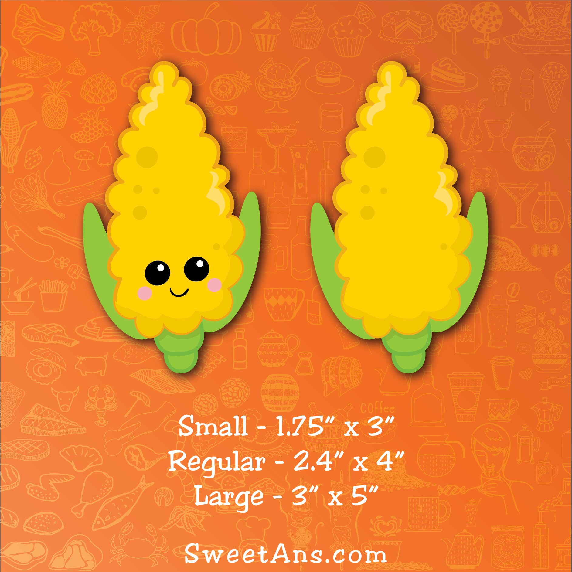 Corn on the Cob Food 3D Cookie/Fondant Cutter | Etsy