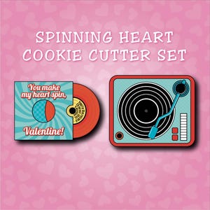 Valentine Vintage Record Album Cutter Set for Cookie, Fondant, Clay - Etsy