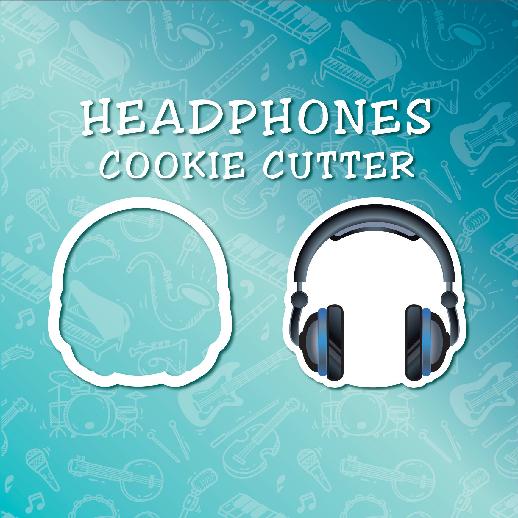 Headphones 3D Cookie/fondant Cutter - Etsy
