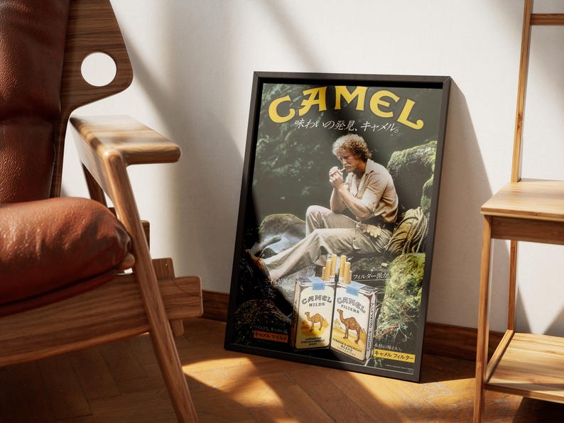 Camel Japanese Vintage Ad Poster | 1984 Retro Advertising Wall Art ...