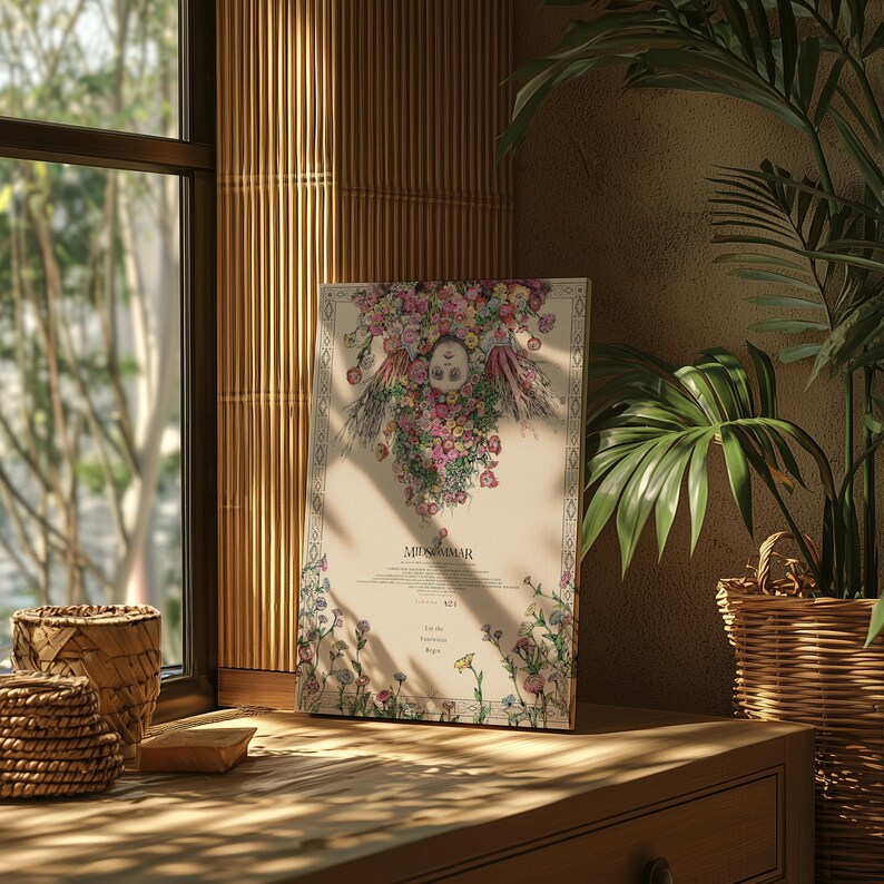 Midsommar Movie Poster - A24 Film Horror Wall Art, Scandinavian Folk ...