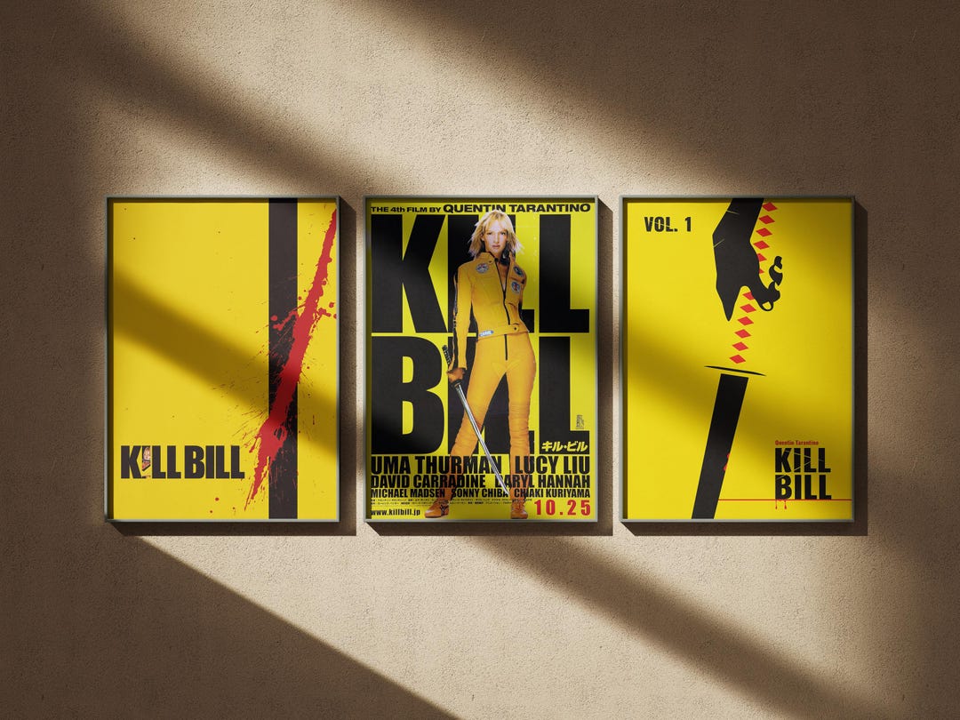 KILL BILL Set of Wall Art Posters | Quentin Tarantino Film Art | Bundle ...