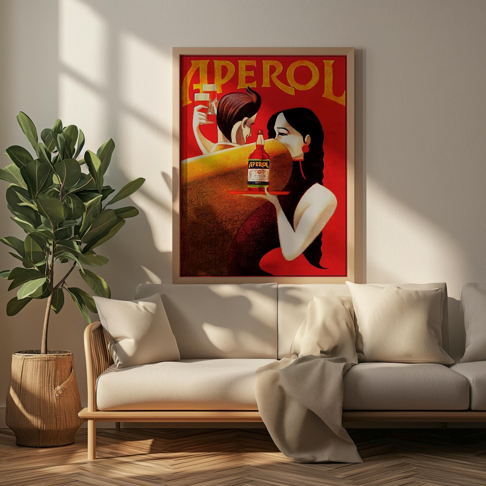 Vintage Aperol Poster - Retro Italian Bar Art Print, Aperitivo, Mid ...