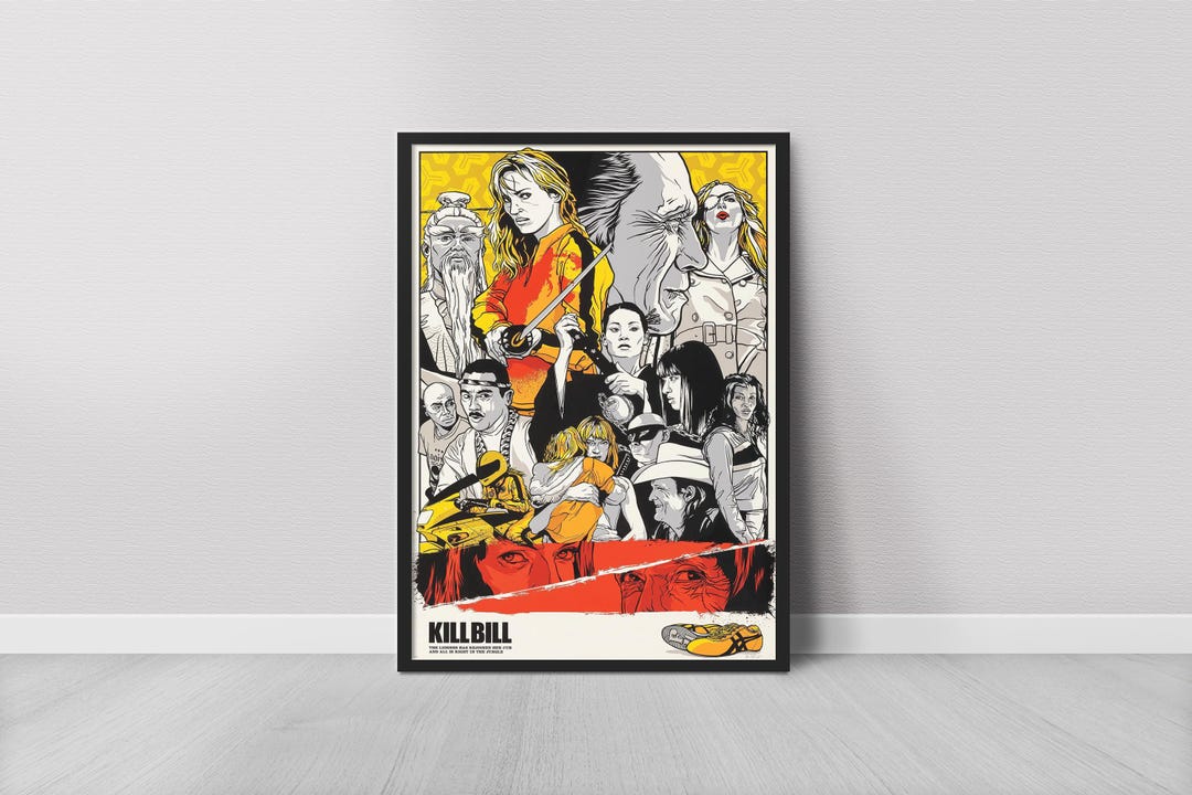 Kill Bill Cast Poster, Quentin Tarantino Ensemble Art, Comic Style ...
