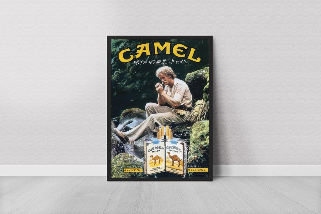 Camel Japanese Vintage Ad Poster | 1984 Retro Advertising Wall Art ...